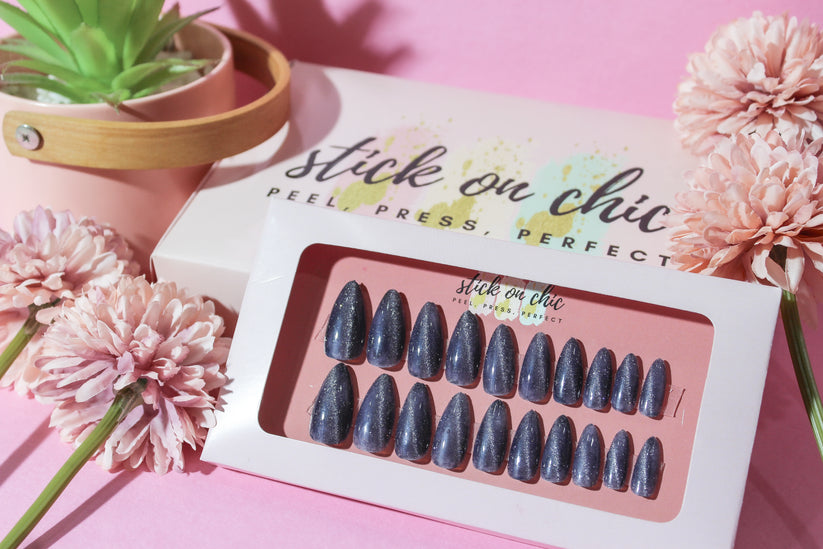 Black Cat Eye Nails – StickOnChic